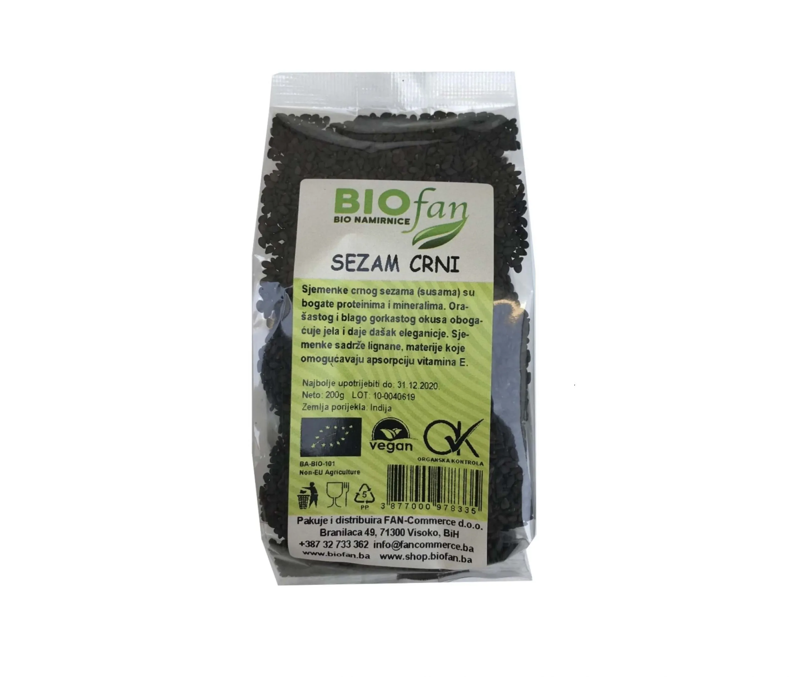 Sezam crni 200g - Biotime Mostar